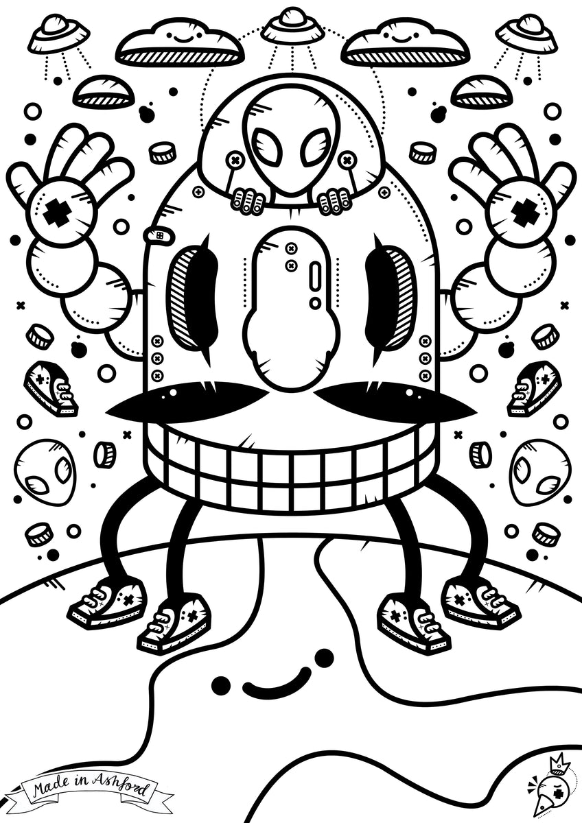 Layla Saves the World Colouring Sheet – Made in Ashford