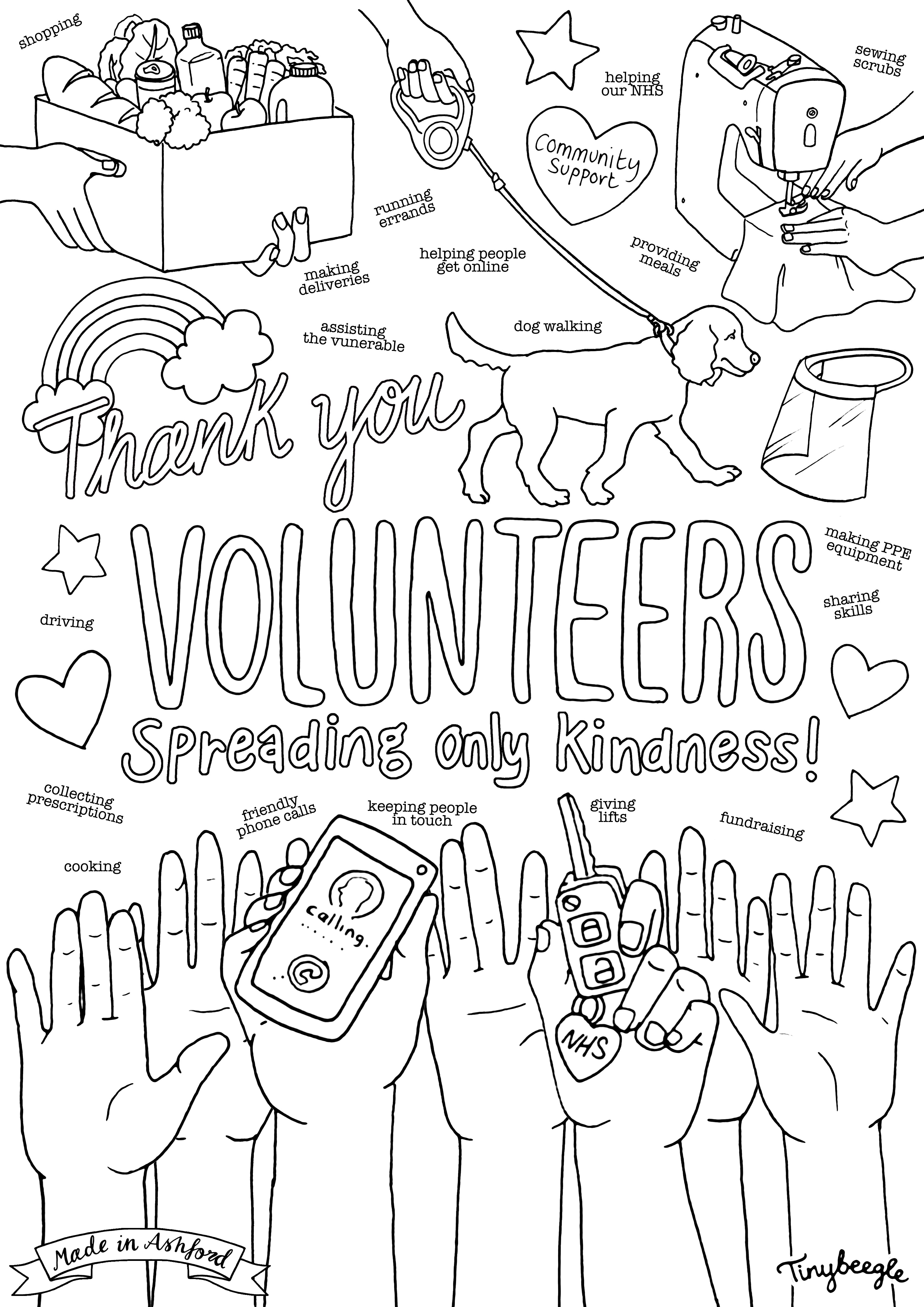 Volunteer Coloring Pages